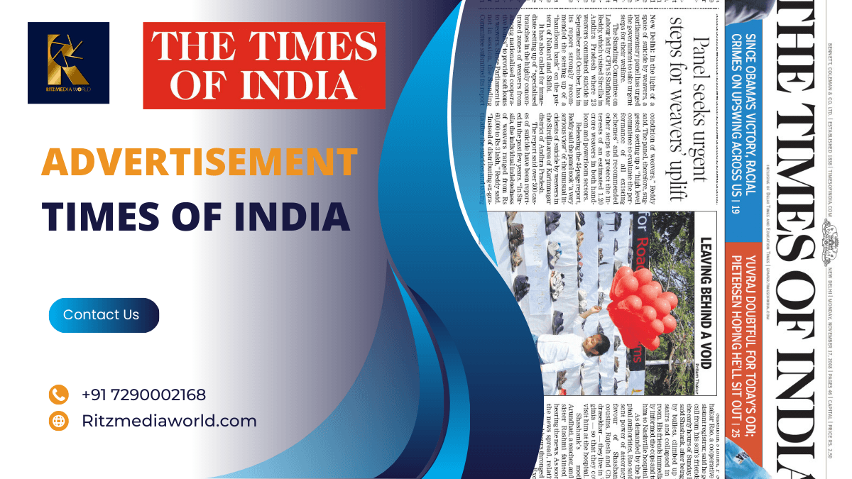 Cost of Front Page Ad in Times of India – Complete City-Wise Guide